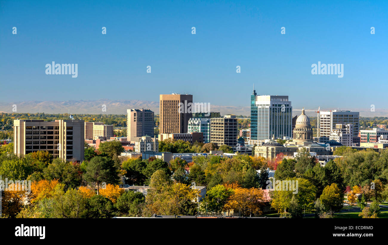 Boise skyline with autumn trees Stock Photo - Alamy