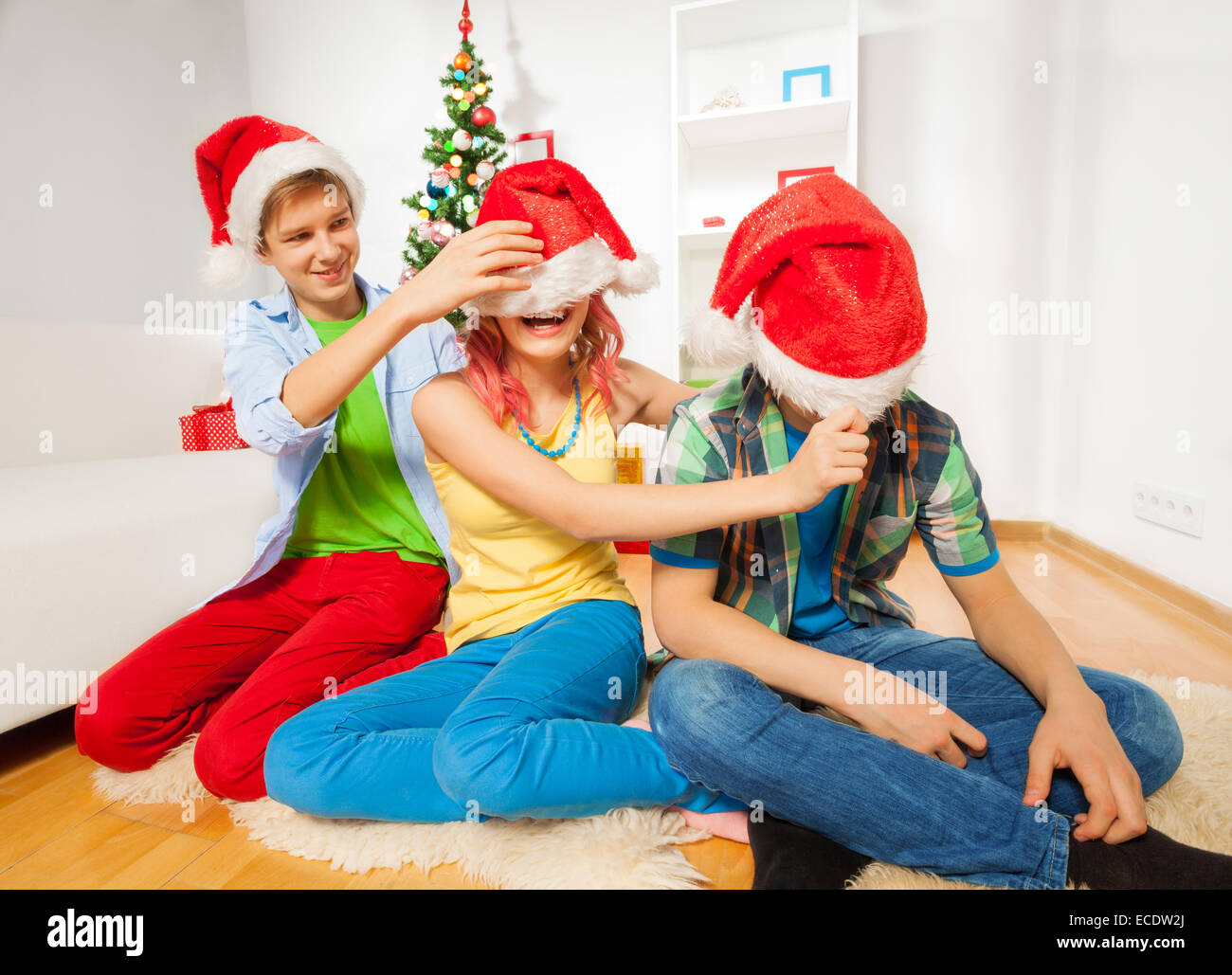 Child red santa costume hi-res stock photography and images - Alamy