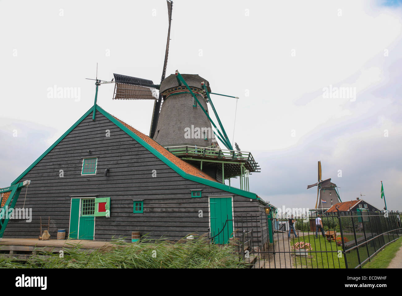 Holland windmill house Stock Photo - Alamy