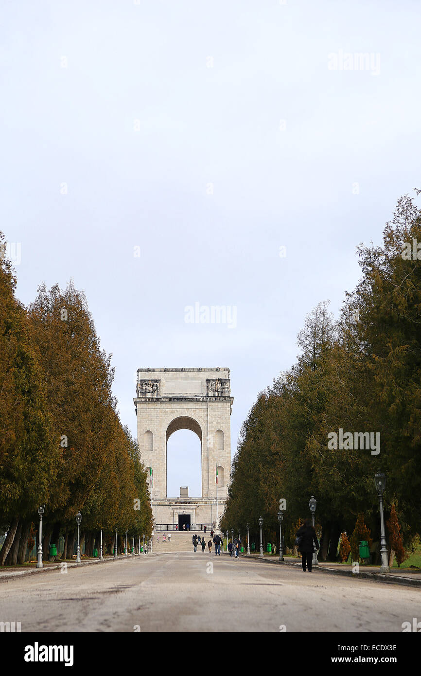 Cemetery ossuary monument to fallen soldiers during the first world war ...