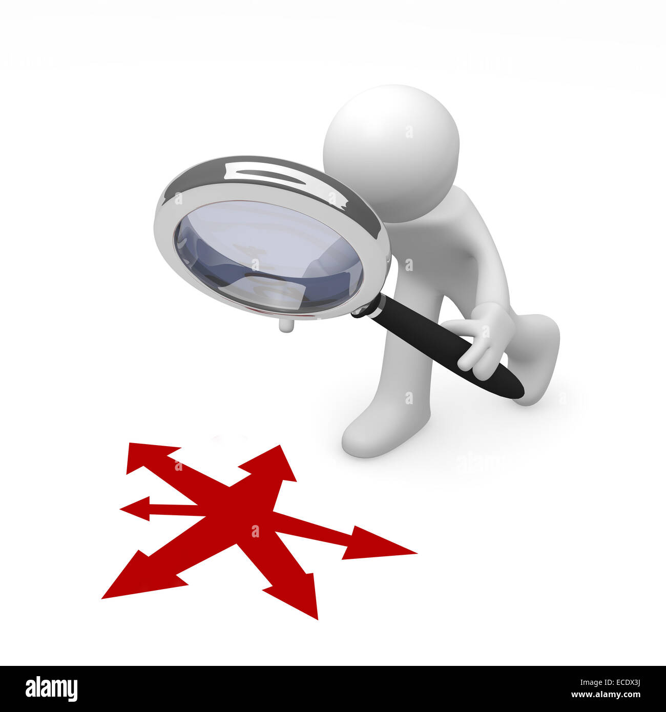3d character magnifying glass hi-res stock photography and images - Alamy