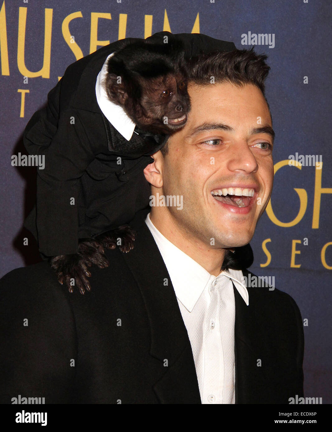 New York, New York, USA. 11th Dec, 2014. Actor RAMI MALEK and DEXTER ...