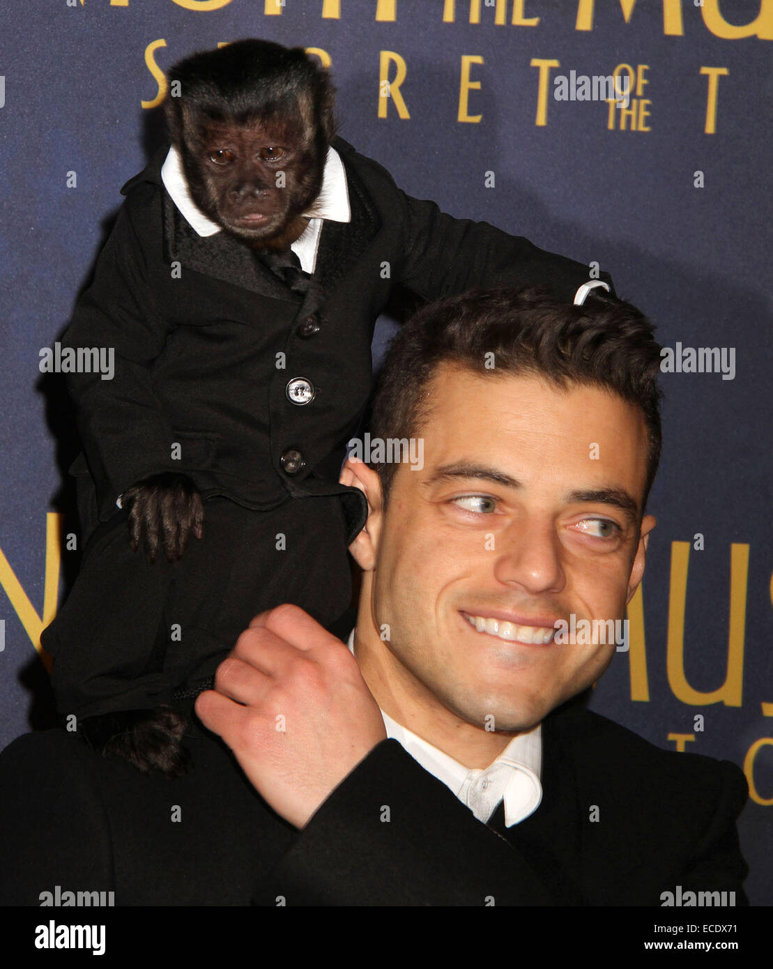 New York, New York, USA. 11th Dec, 2014. Actor RAMI MALEK and DEXTER ...