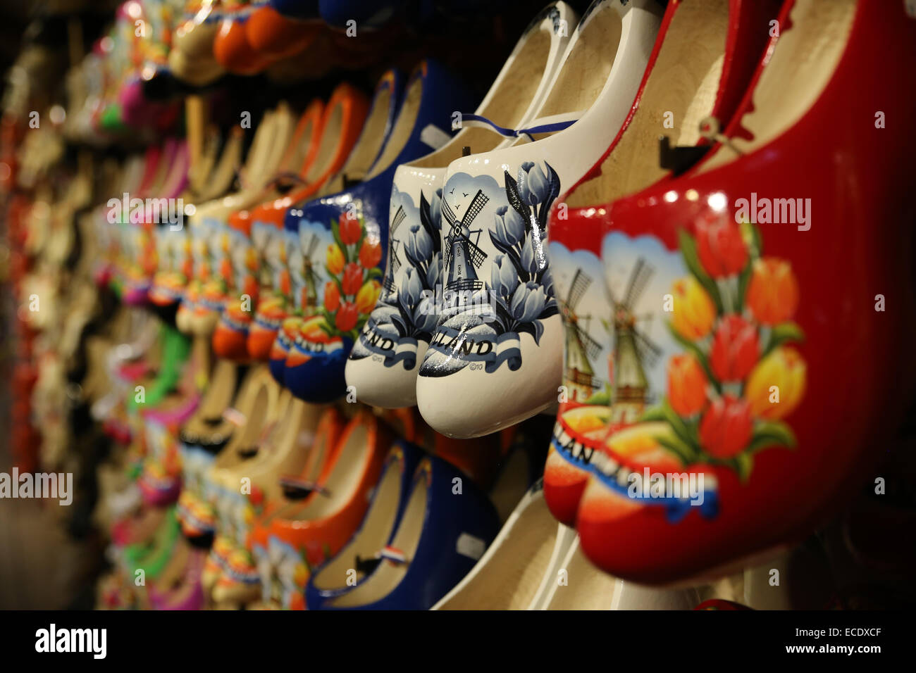 Dutch clog wooden shoes closeup artwork Stock Photo - Alamy