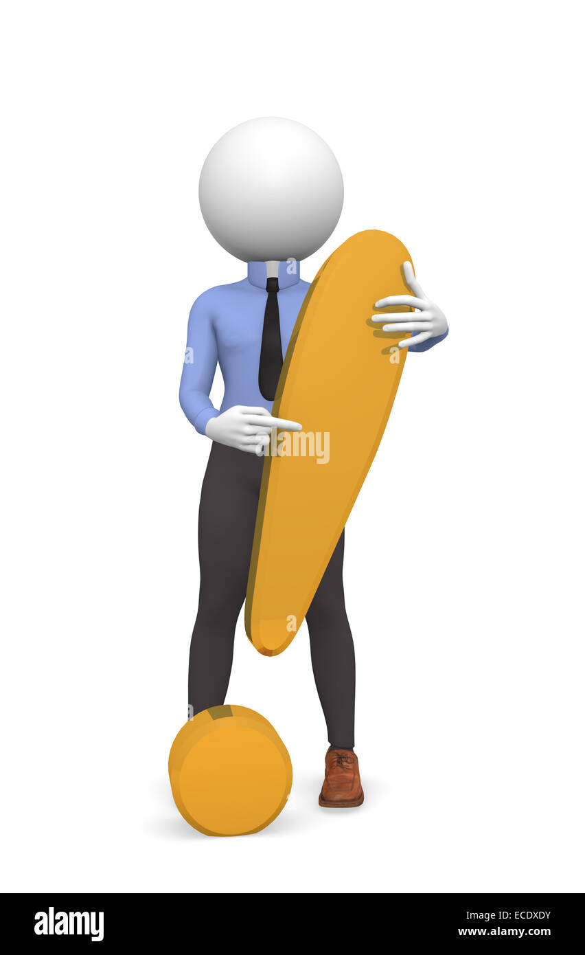 3d people exclamation mark hi-res stock photography and images - Alamy