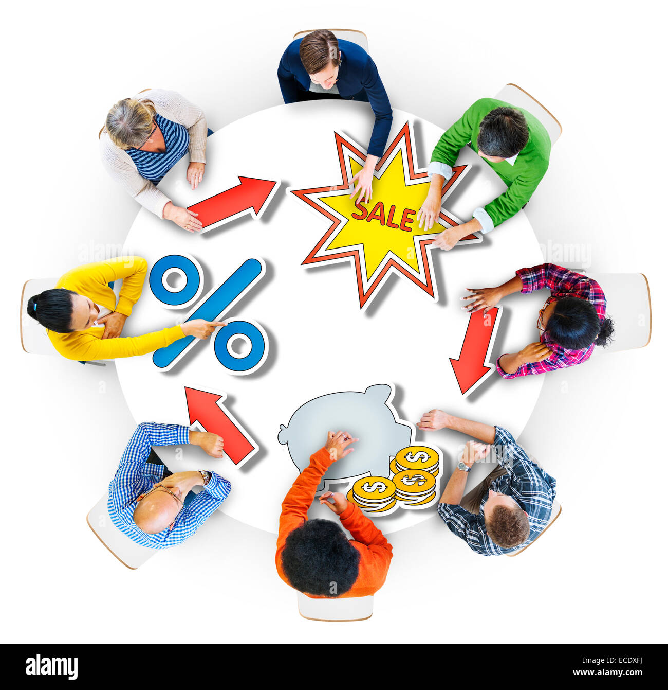 Group of Business People Discussing About Financial Issues Stock Photo ...