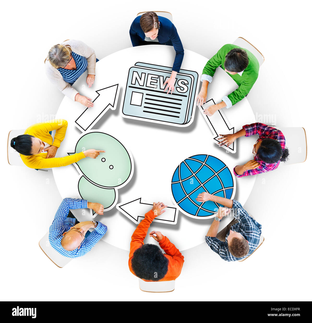 Group of People Brainstorming with System Concepts Stock Photo - Alamy