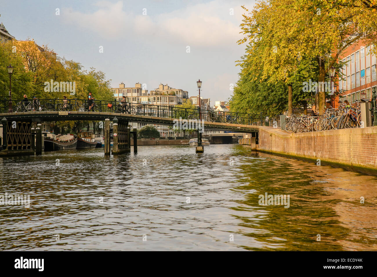 Amsterdam canal water river evening sunset Stock Photo - Alamy
