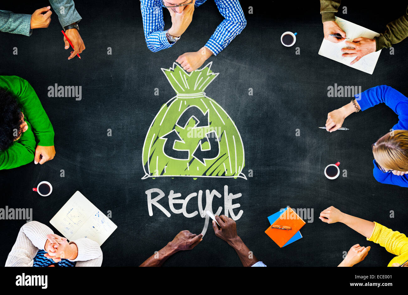 Reuse Recycle Ecology Environment Go Green Meeting Concept Stock Photo ...