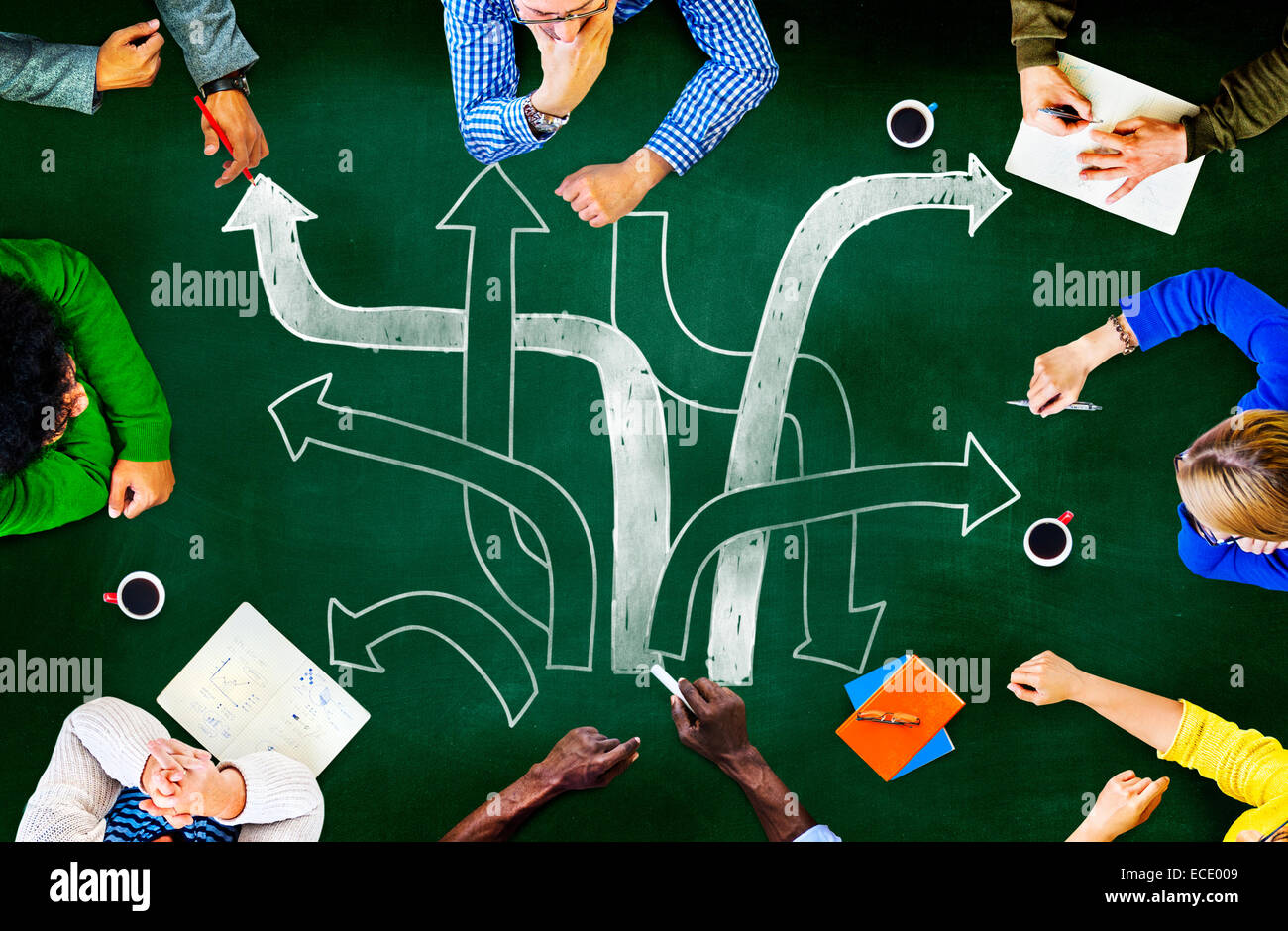 Direction Path Goals Aspiration Meeting Learning Planning Concept Stock ...