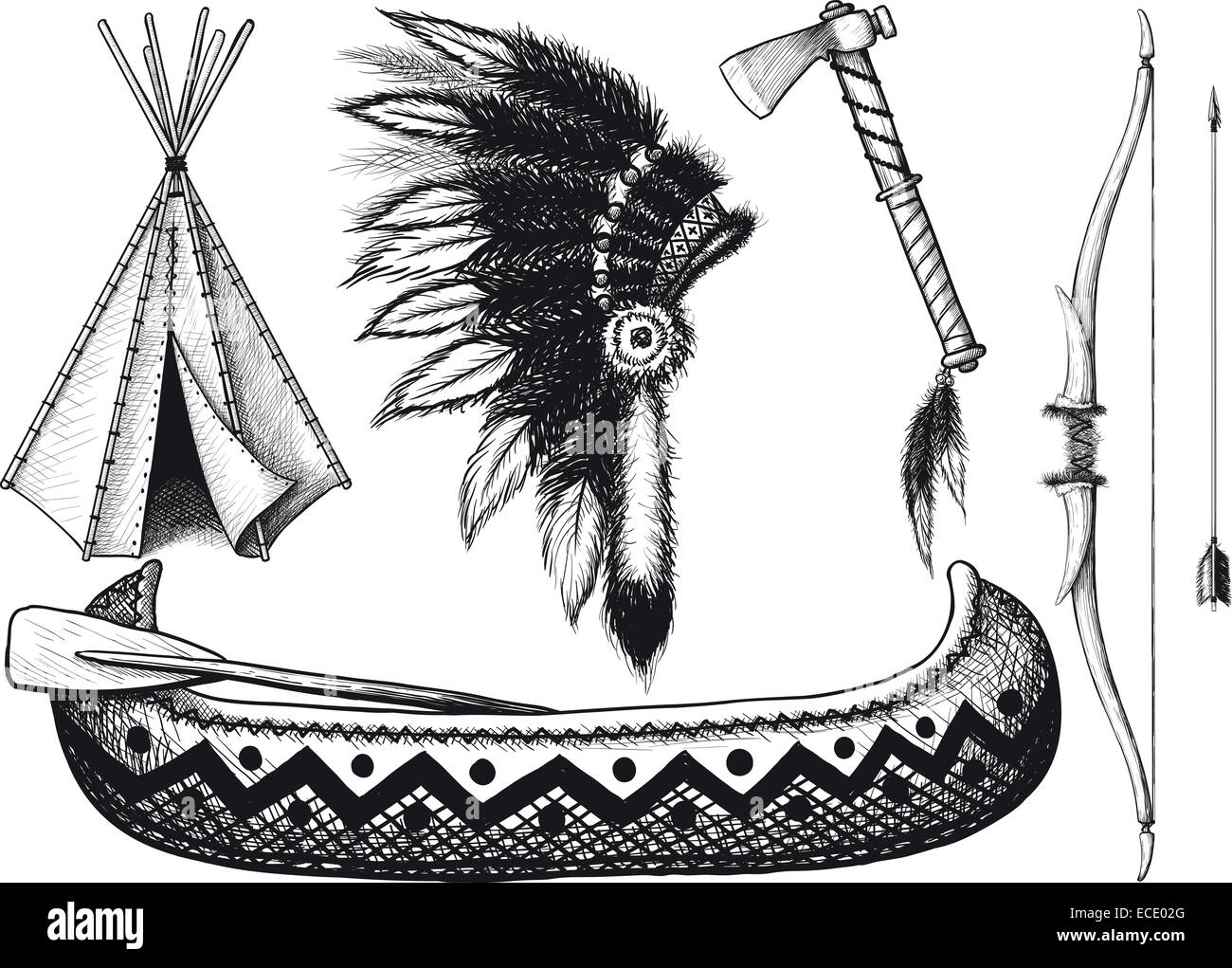 Cartoon set traditional indian hi-res stock photography and images - Alamy