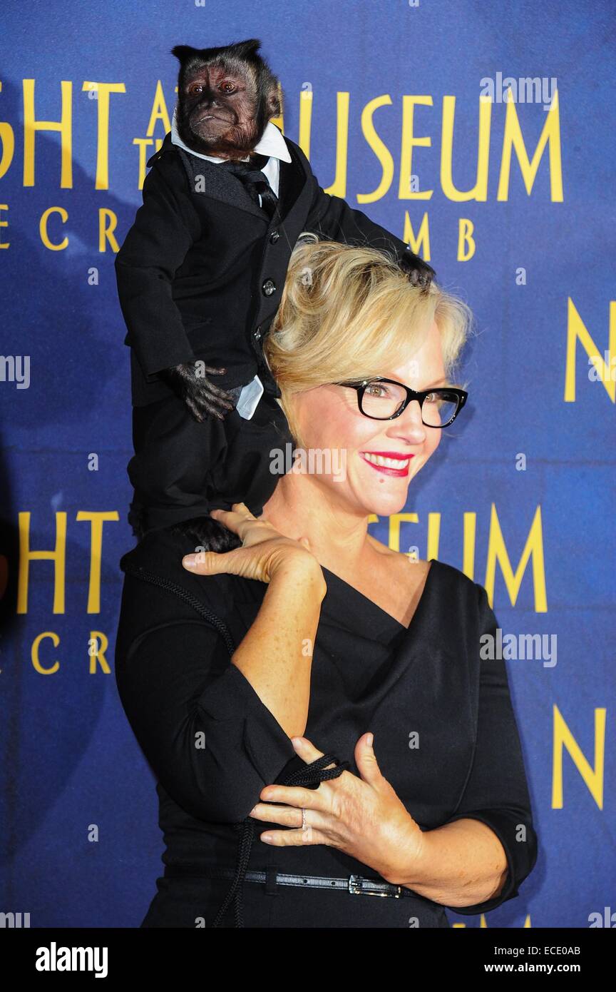 New York, NY, USA. 11th Dec, 2014. Rachael Harris, Crystal the Monkey ...