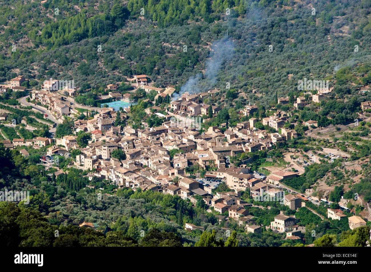 Aerial view Soller Mallorca Spain Stock Photo - Alamy