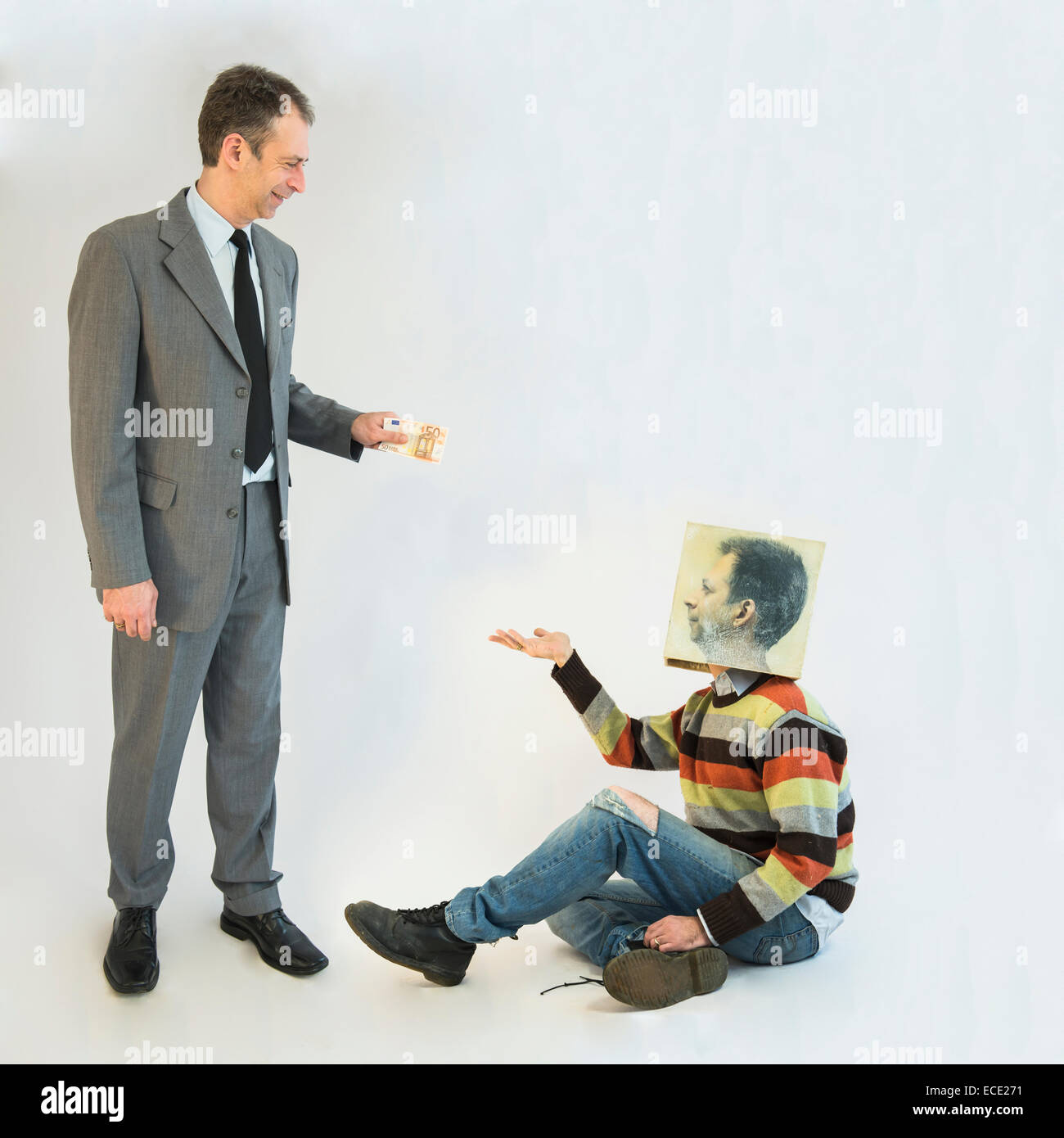 Beggar standing hi-res stock photography and images - Alamy