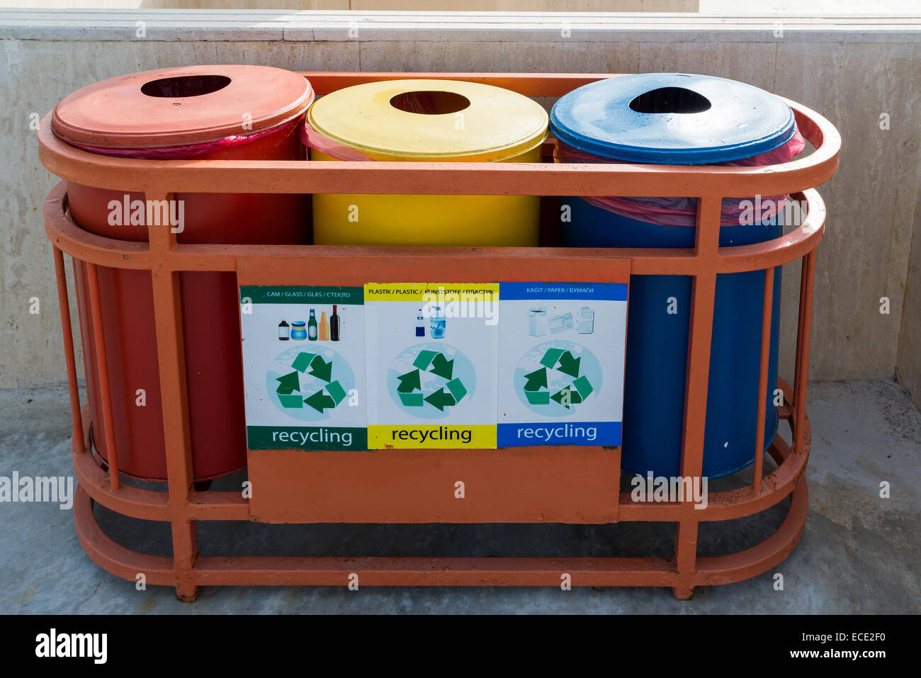 Garbage containers for separate waste collection Stock Photo - Alamy Garbage containers for separate waste collection Stock Photo - Alamy