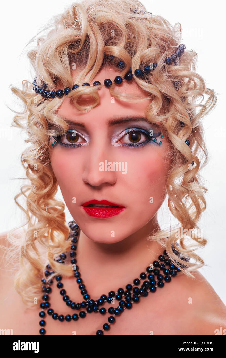 Portrait of a model with an unusual fashion hairstyle Stock Photo - Alamy