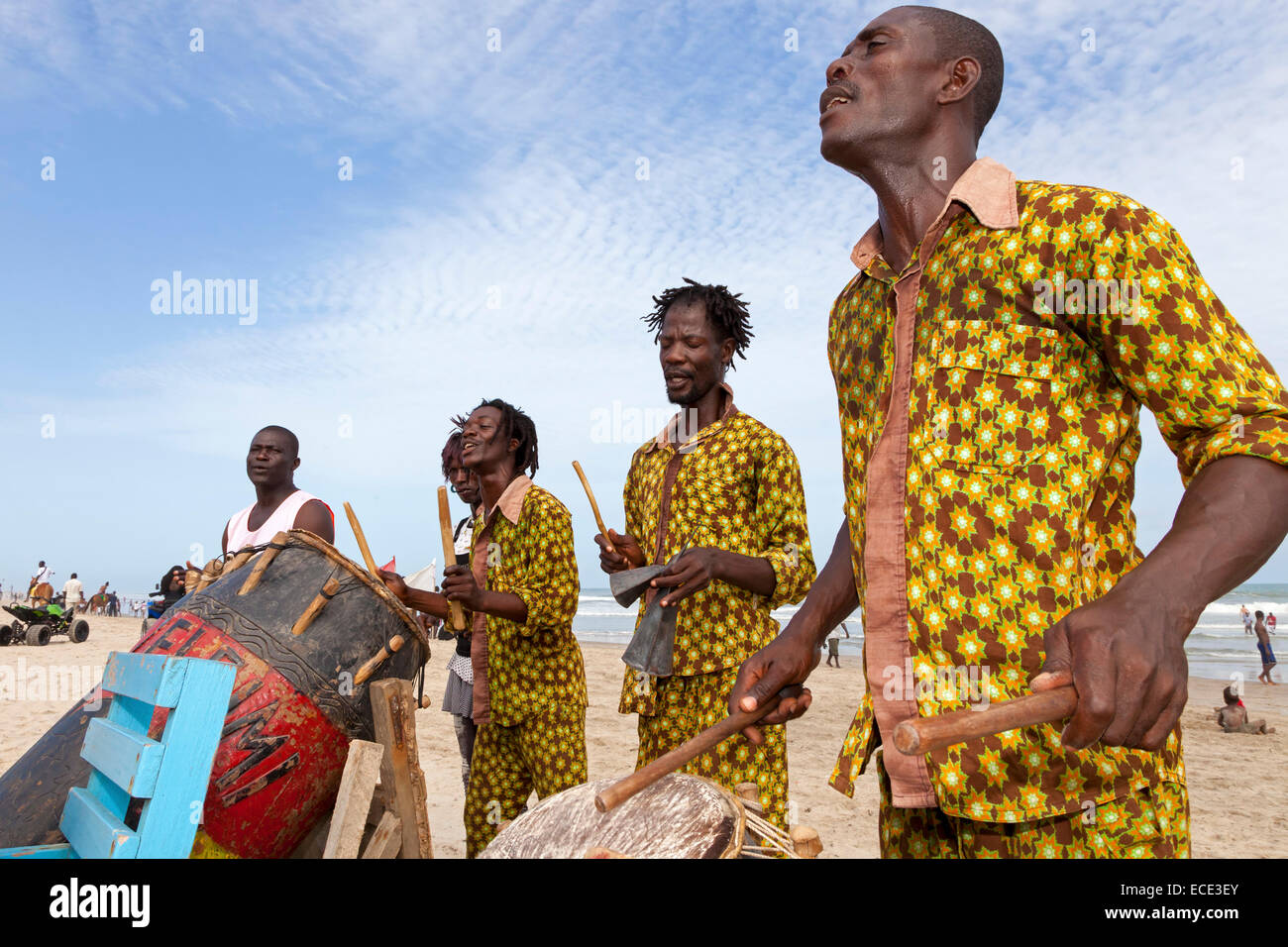 African musicians on Labadi beach, Accra, Ghana, Africa Stock Photo - Alamy