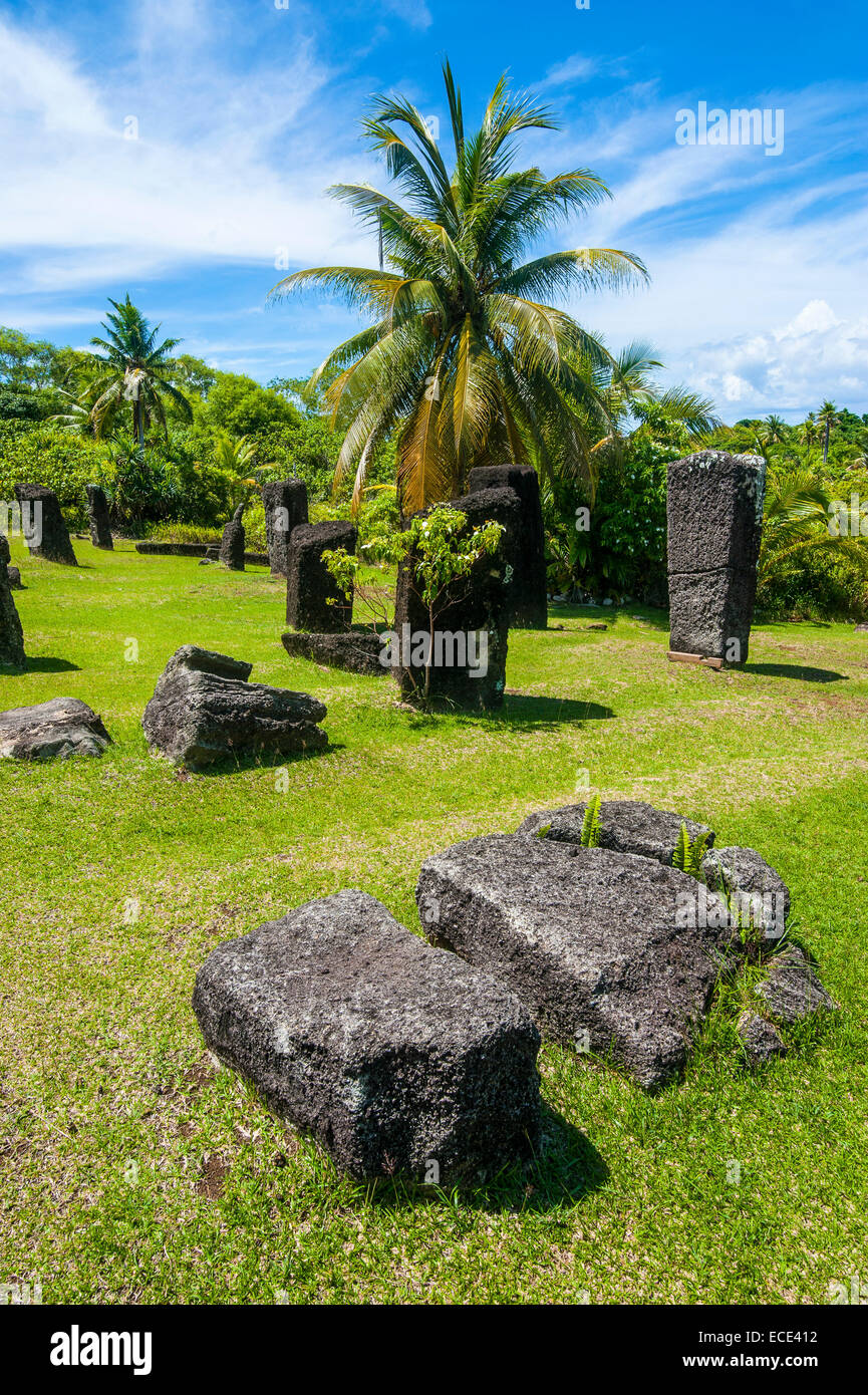 Badrulchau basalt monoliths, Babeldaob island, Palau, Micronesia Stock ...