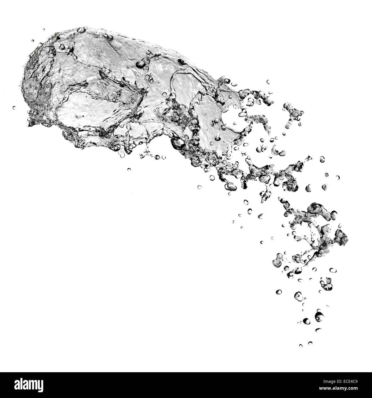 water splash with bubbles isolated on white Stock Photo - Alamy