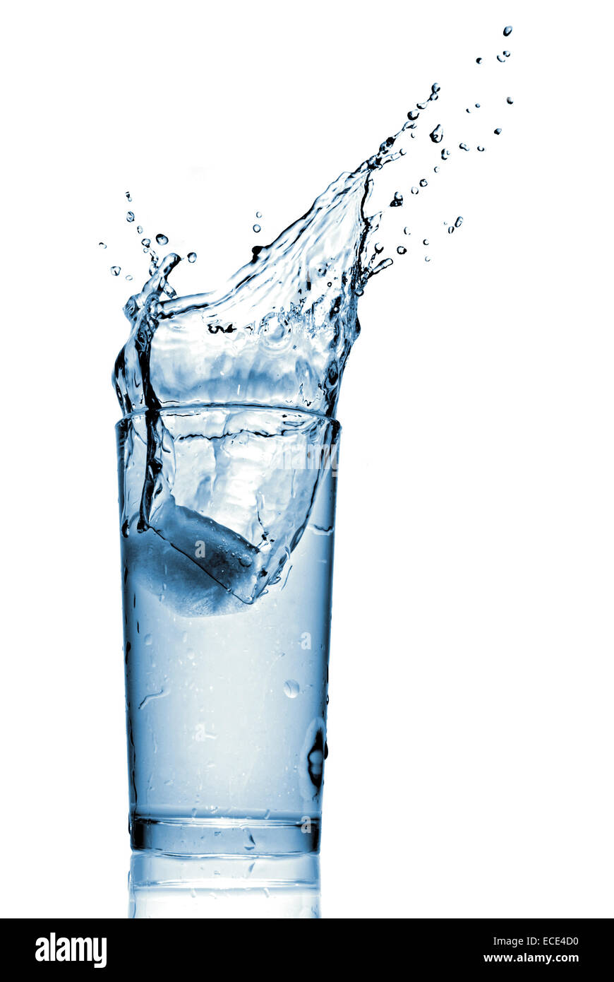 water splash in glass isolated on white Stock Photo - Alamy