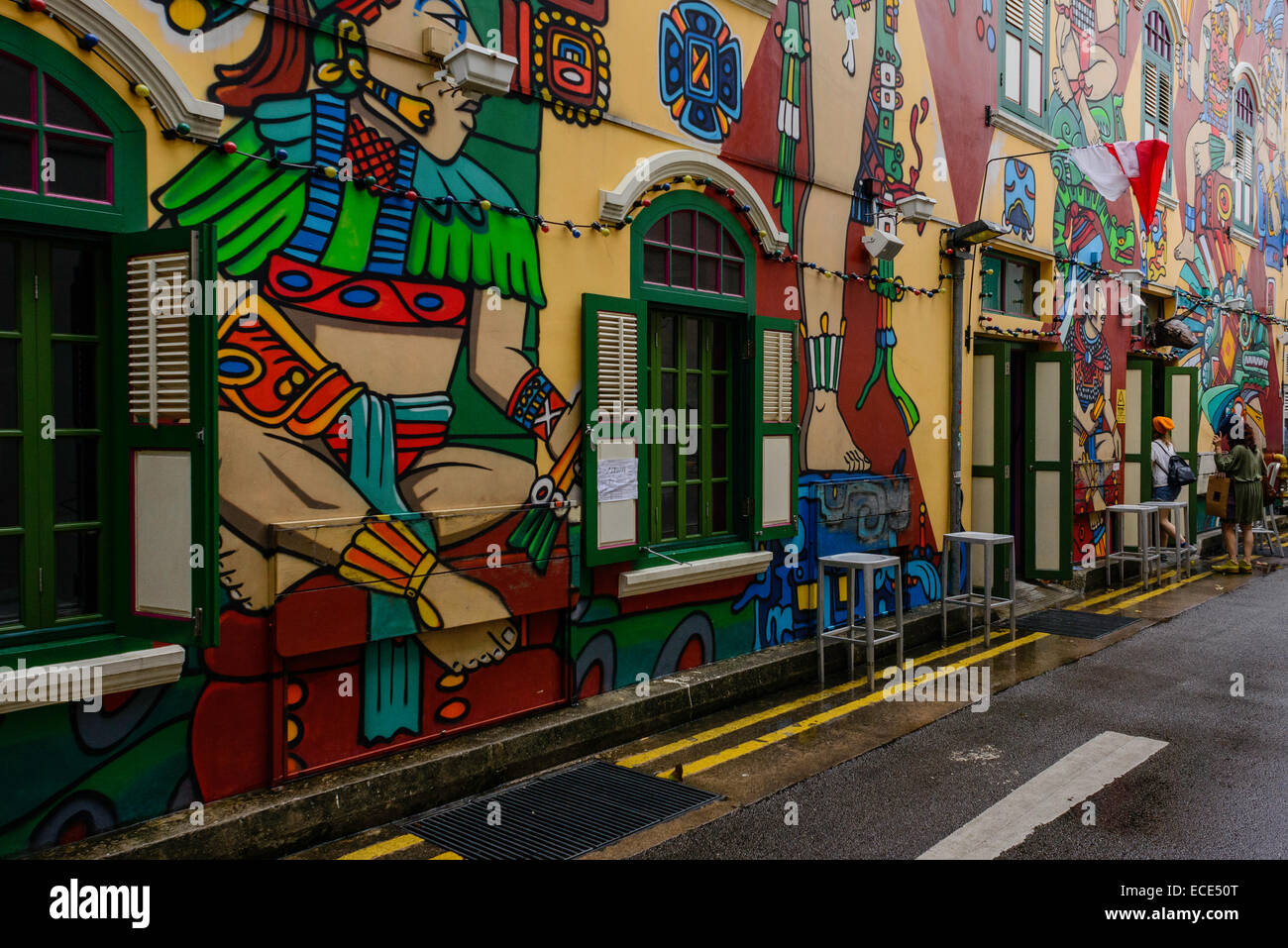 Murals at Haji Lane Stock Photo - Alamy