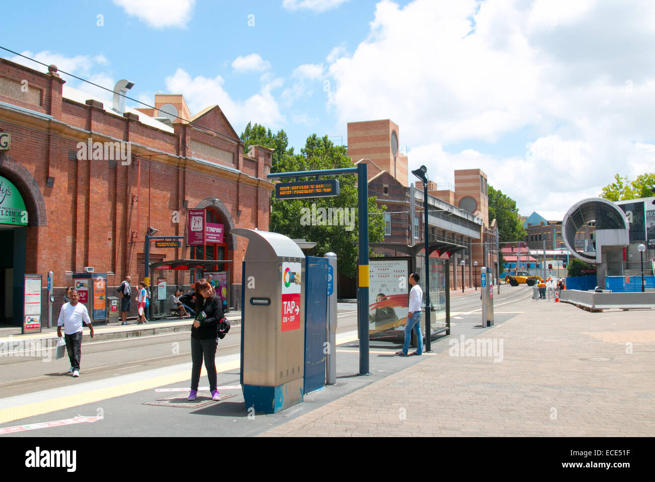 light rail station stop opposite paddys market,haymarket,sydney ...