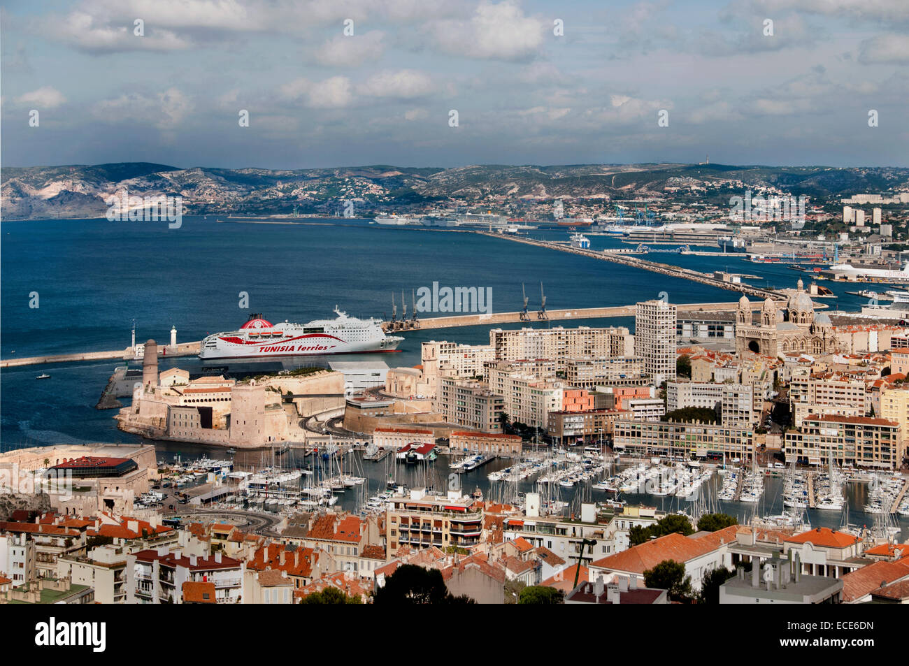 Marseilles sky line bird's eye view Port Harbor ( islands of friuli ...