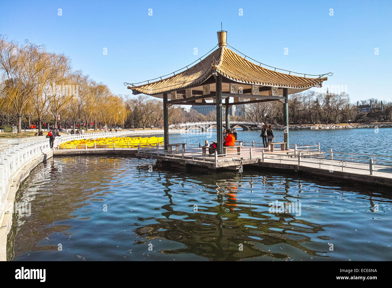 Scenery of a Chinese park in Beijing Stock Photo - Alamy