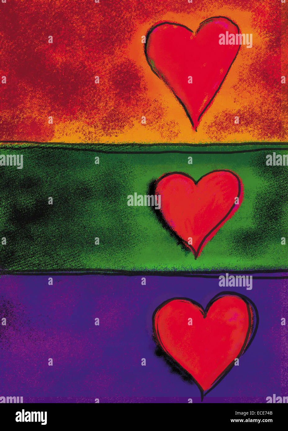 Three hearts hi-res stock photography and images - Alamy