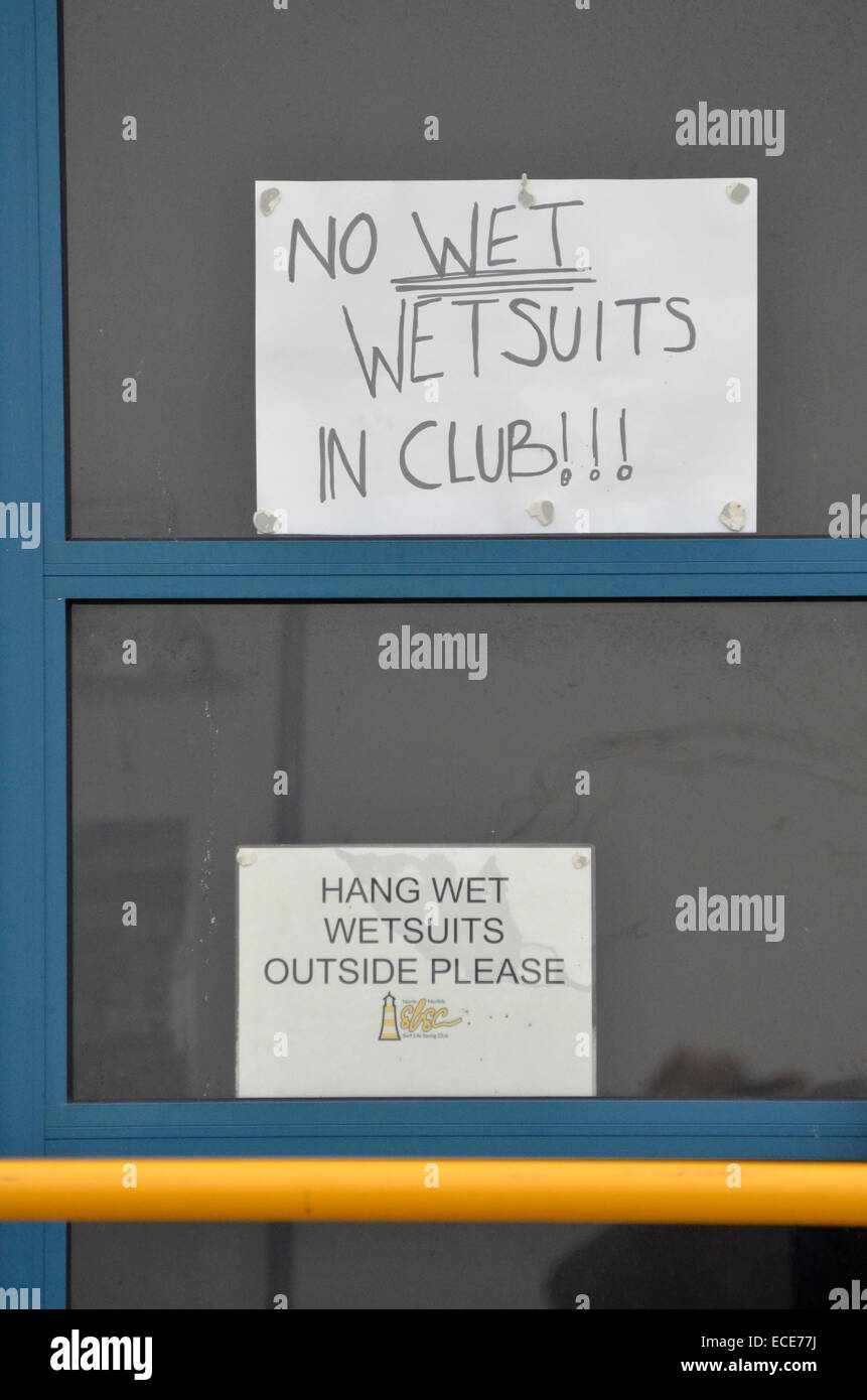 sign in sailing club window Stock Photo - Alamy
