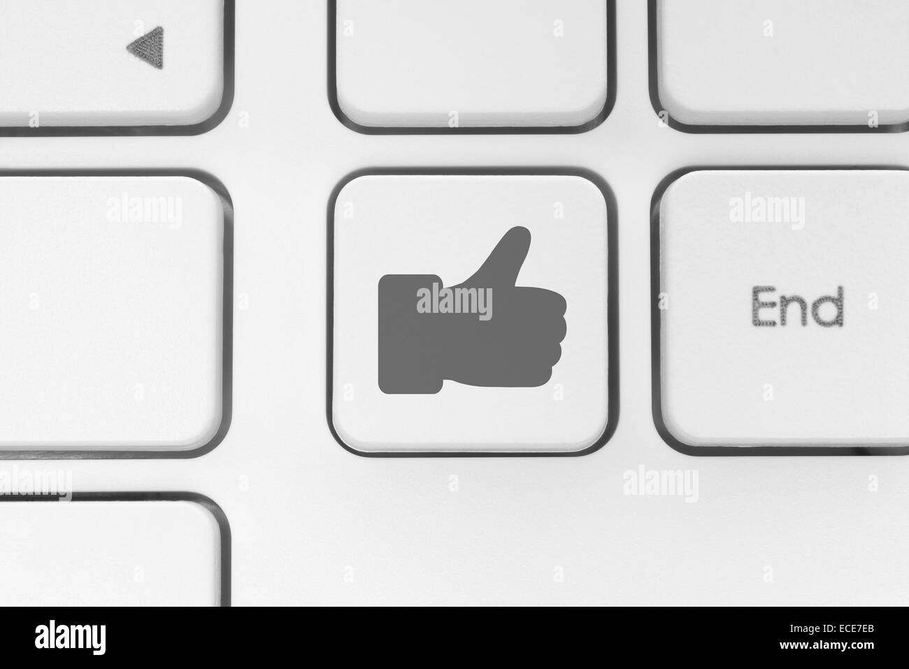 Like button on keyboard Stock Photo - Alamy