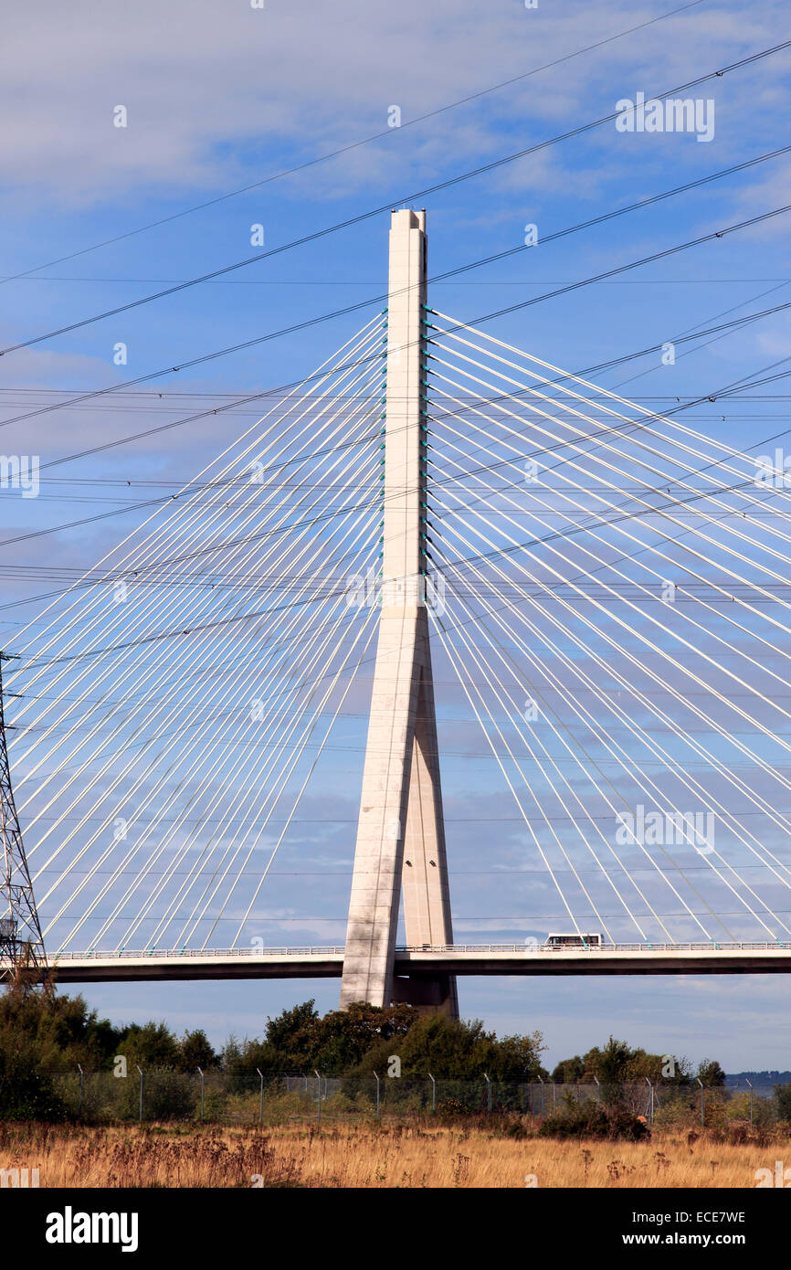 Flintshire Bridge, A548 spanning the Dee Estuary, linking Connah’s Quay ...