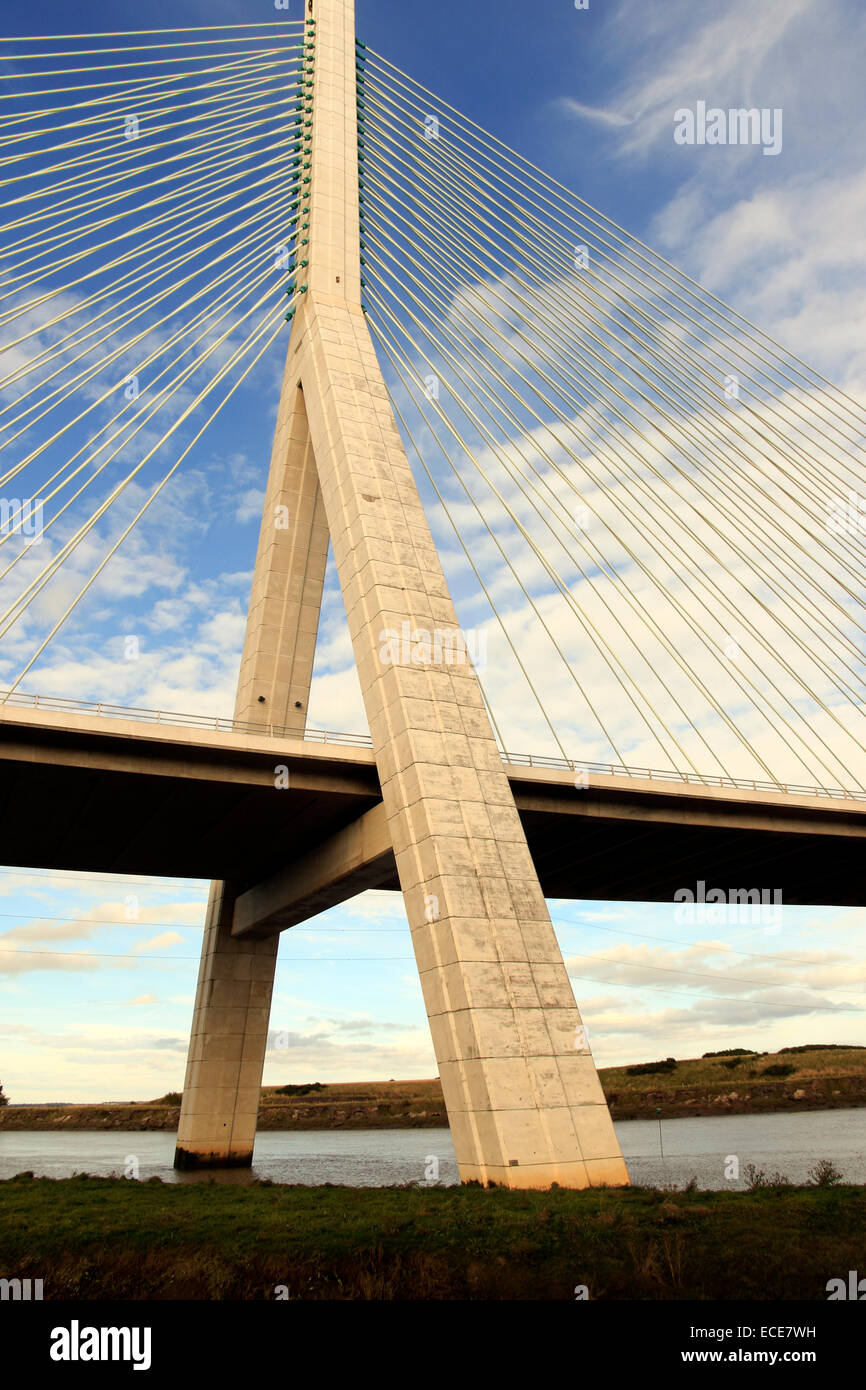 Flintshire Bridge, A548 spanning the Dee Estuary, linking Connah’s Quay ...