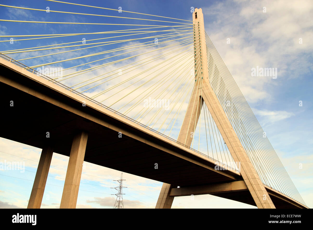 Flintshire Bridge, A548 spanning the Dee Estuary, linking Connah’s Quay ...