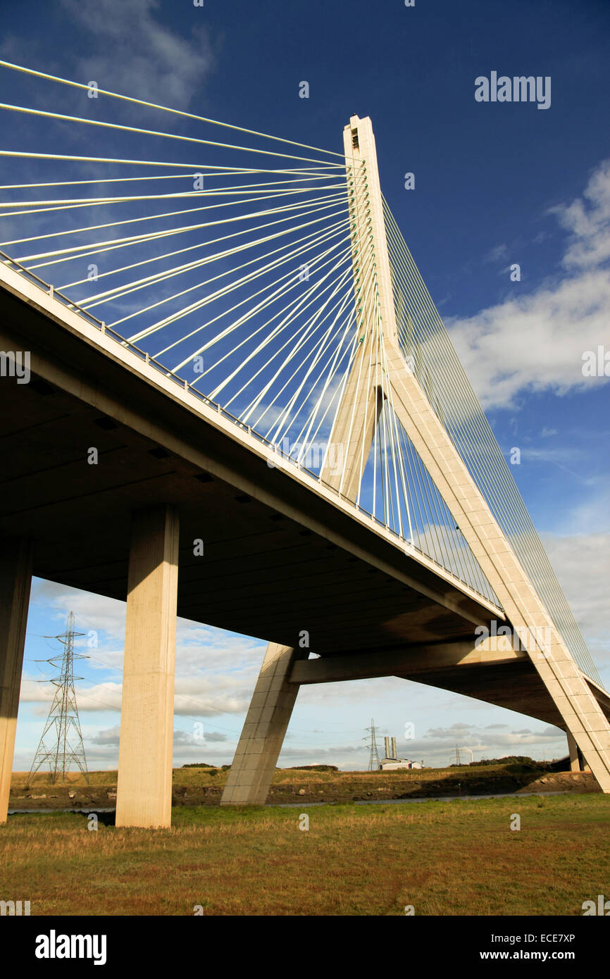 Flintshire Bridge, A548 spanning the Dee Estuary, linking Connah’s Quay ...