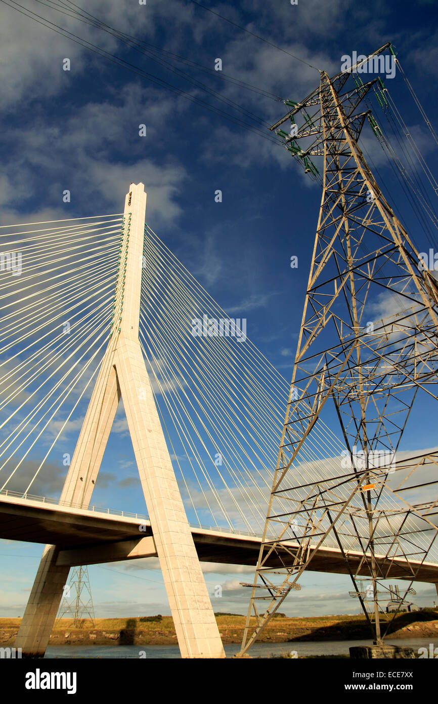 Flintshire Bridge, A548 spanning the Dee Estuary, linking Connah’s Quay ...