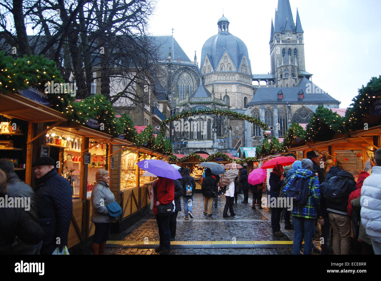Traditional Christmas market, Aachen Germany Stock Photo - Alamy