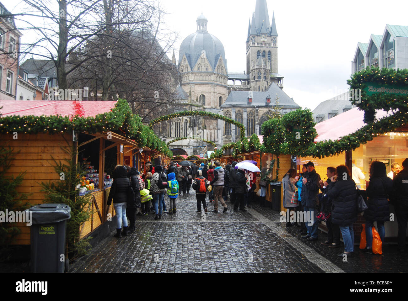 Traditional Christmas market, Aachen Germany Stock Photo - Alamy