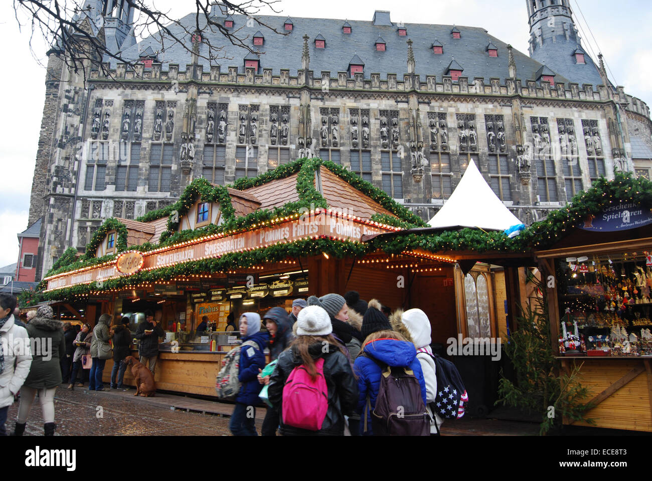 Traditional Christmas market, Aachen Germany Stock Photo - Alamy