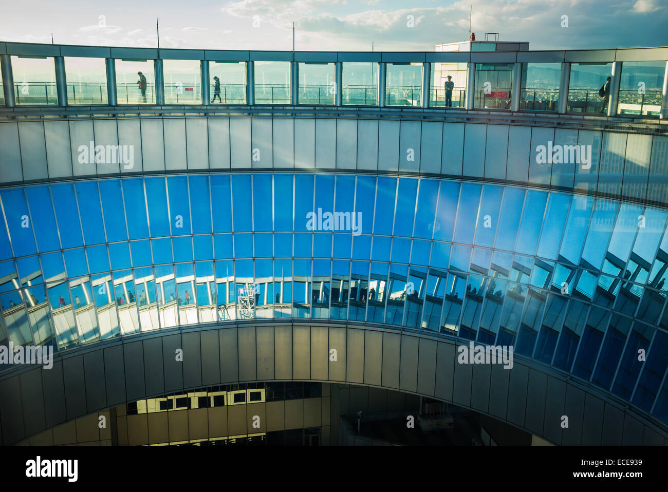 The Floating Garden Observatory, at Umeda Sky Building, Osaka, Japan ...