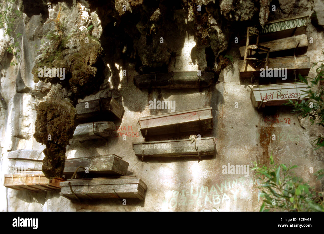 Hanging coffins. Echo Valley. Sagada. Northern Luzon. Philippines ...