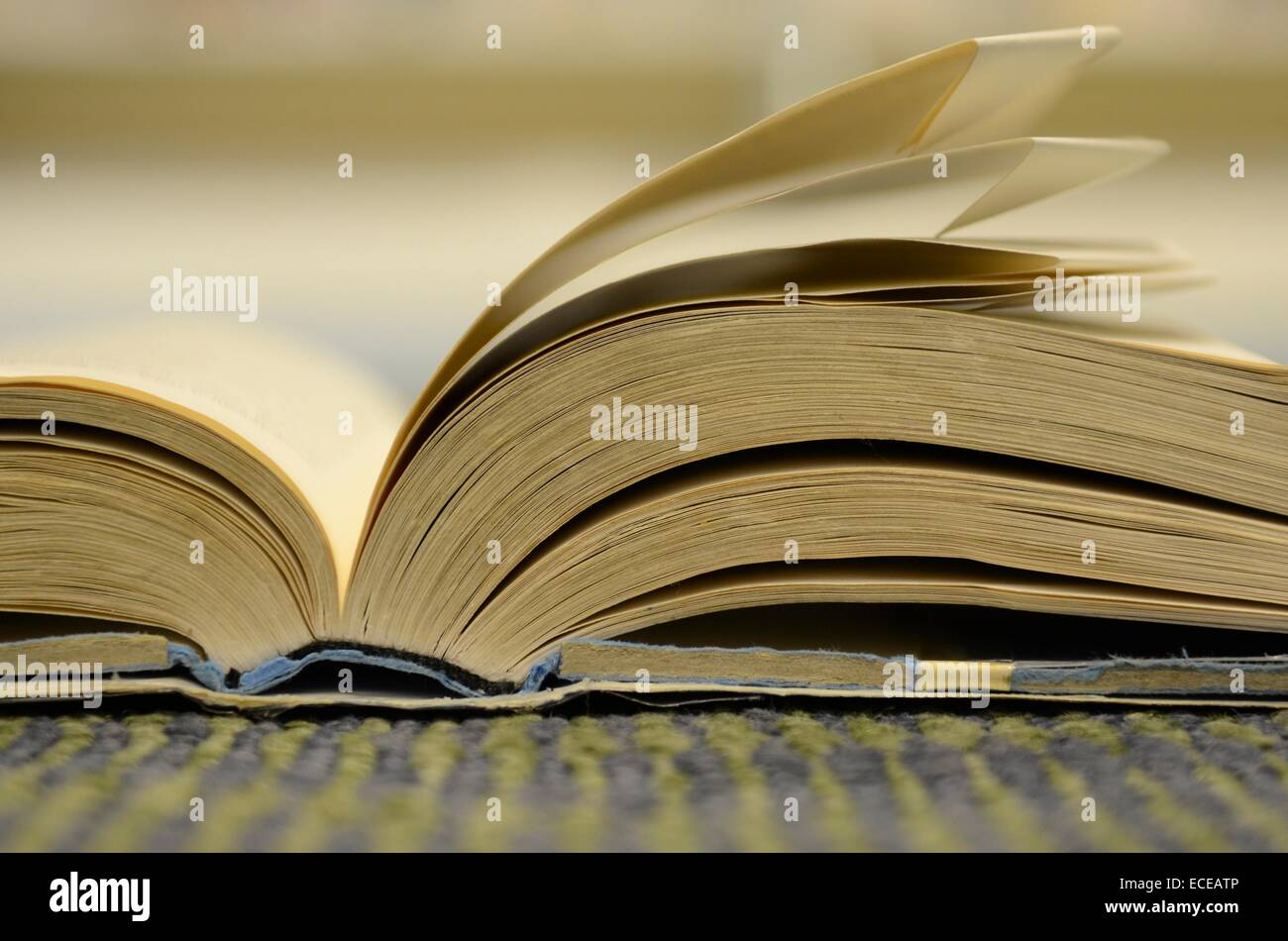 Close up of open book Stock Photo - Alamy