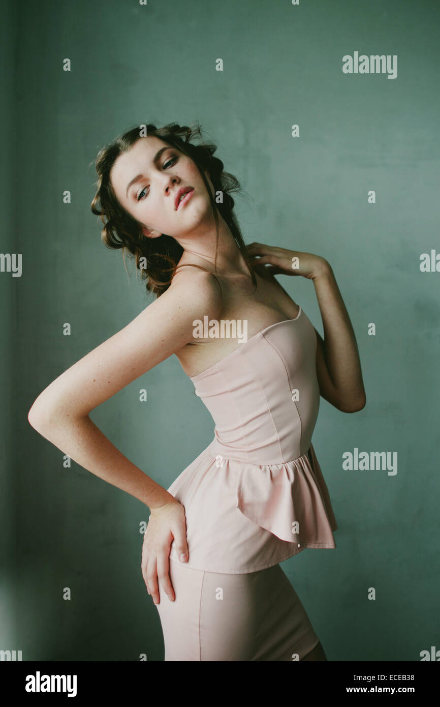 Teenage girl in a formal dress Stock Photo - Alamy