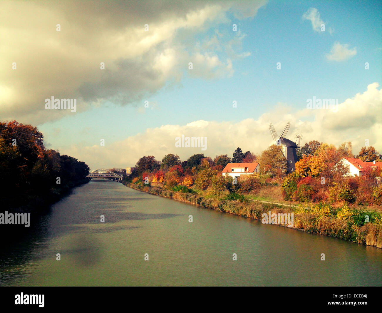 View of village in autumn Stock Photo - Alamy