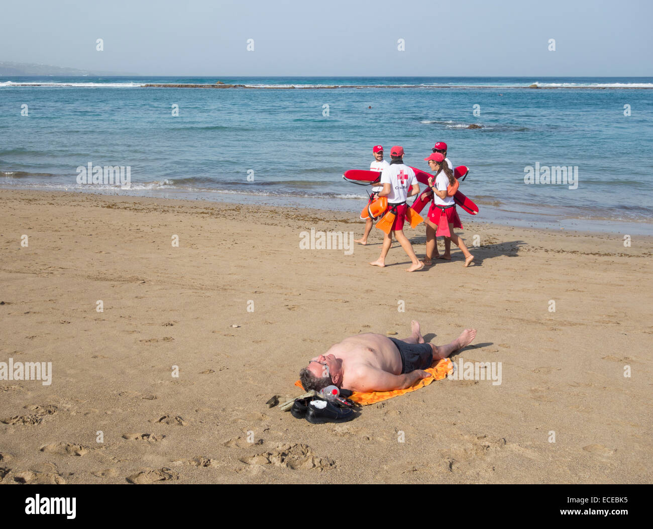 Red Cross Lifeguards Stock Photo - Alamy