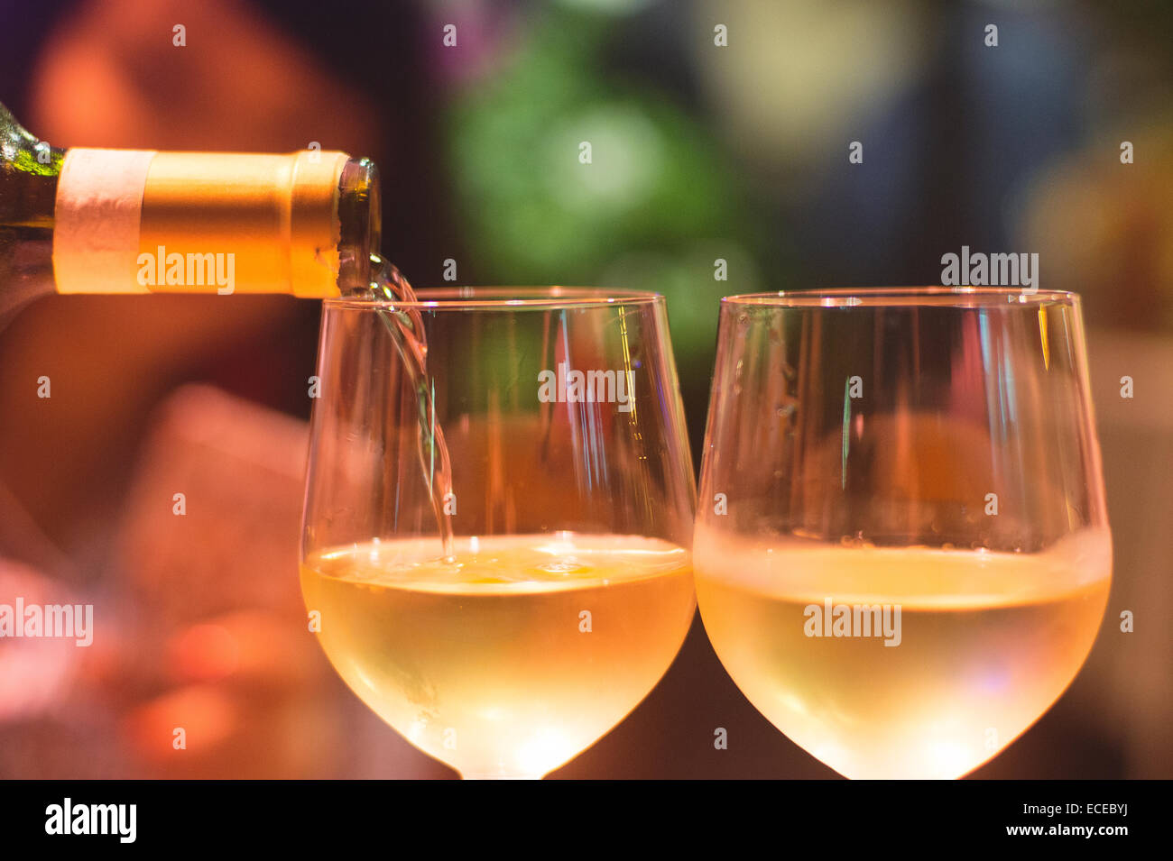 Two glasses of wine Stock Photo - Alamy