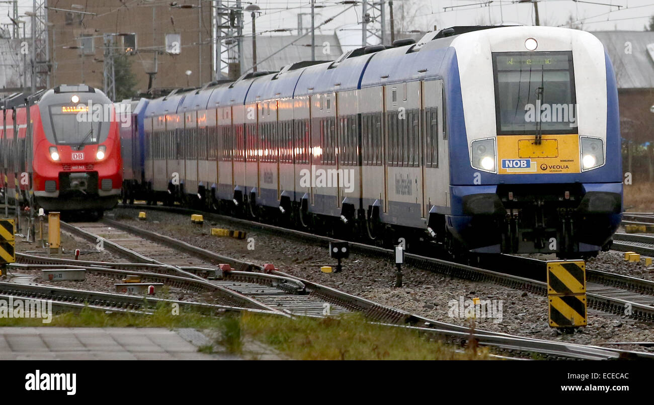 The Interconnex train between Leipzig and Warnemuende sits in central ...