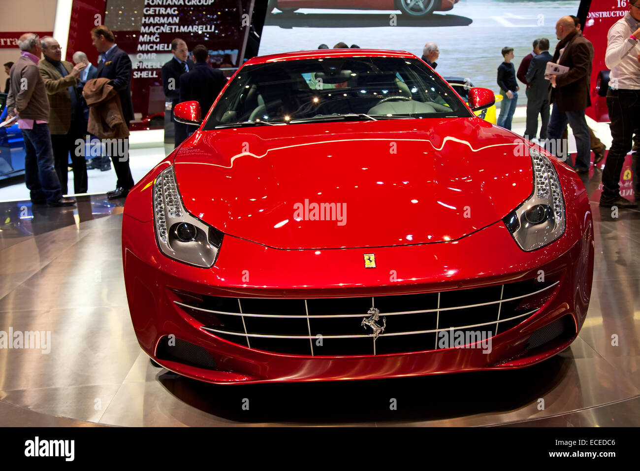 GENEVA - MARCH 8: The Ferrari FF on display at the 81st International ...