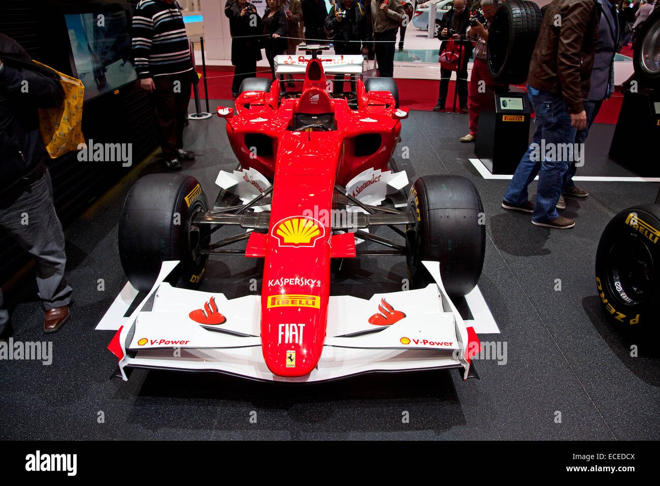 GENEVA - MARCH 8: The Ferrari F1 2011 on display at the 81st ...