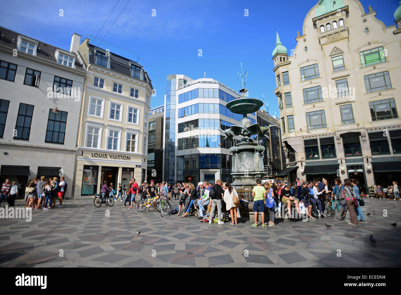 Amagertorv (Amager Square), today part of the Strøget pedestrian zone ...